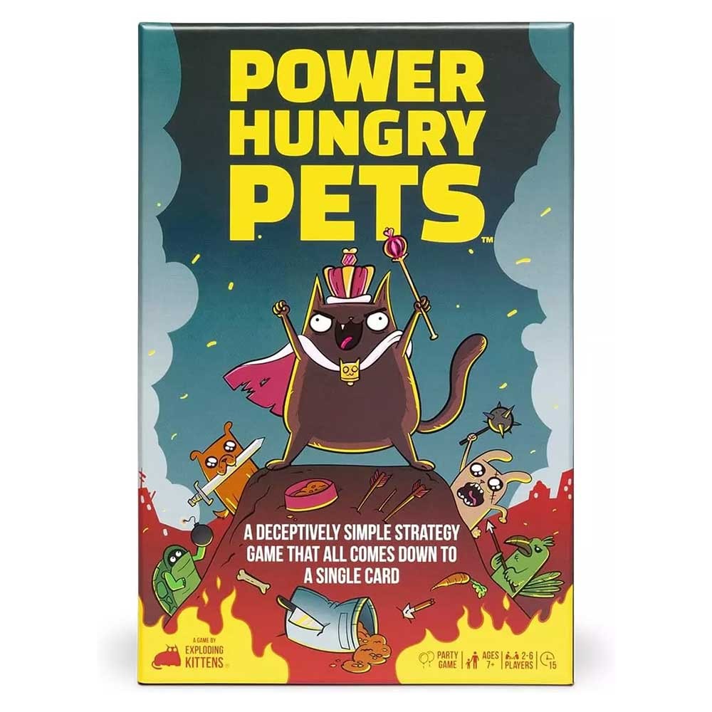 Power Hungry Pets by Exploding Kittens Strategic and Simple Family Party Game Cards Board Game ...