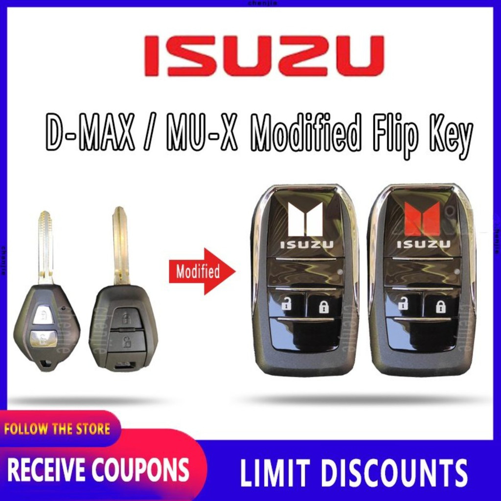 RD cod sale for isuzu dmax mux Modified Flip Key Remote shell ...