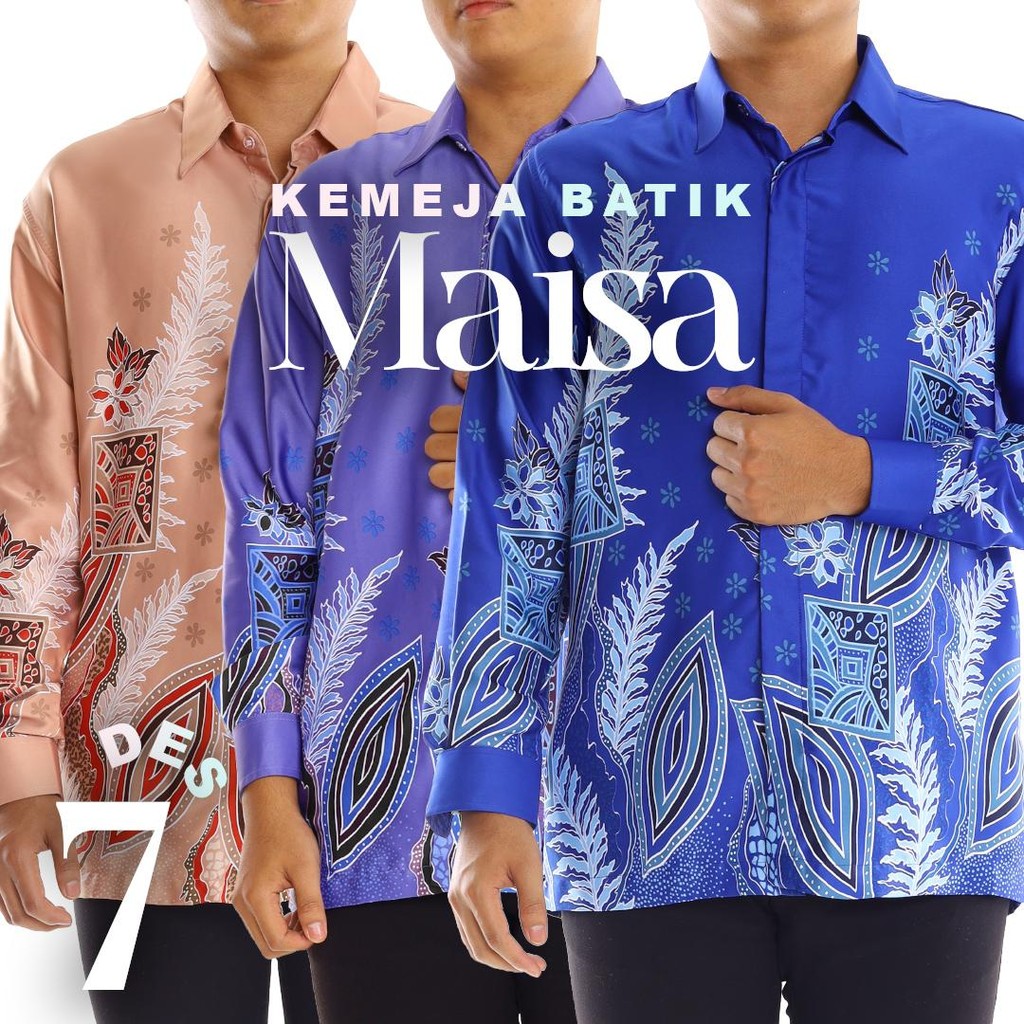 JAKEL Kemeja Batik Long Sleeve Maisa Design 7 | Shopee Malaysia
