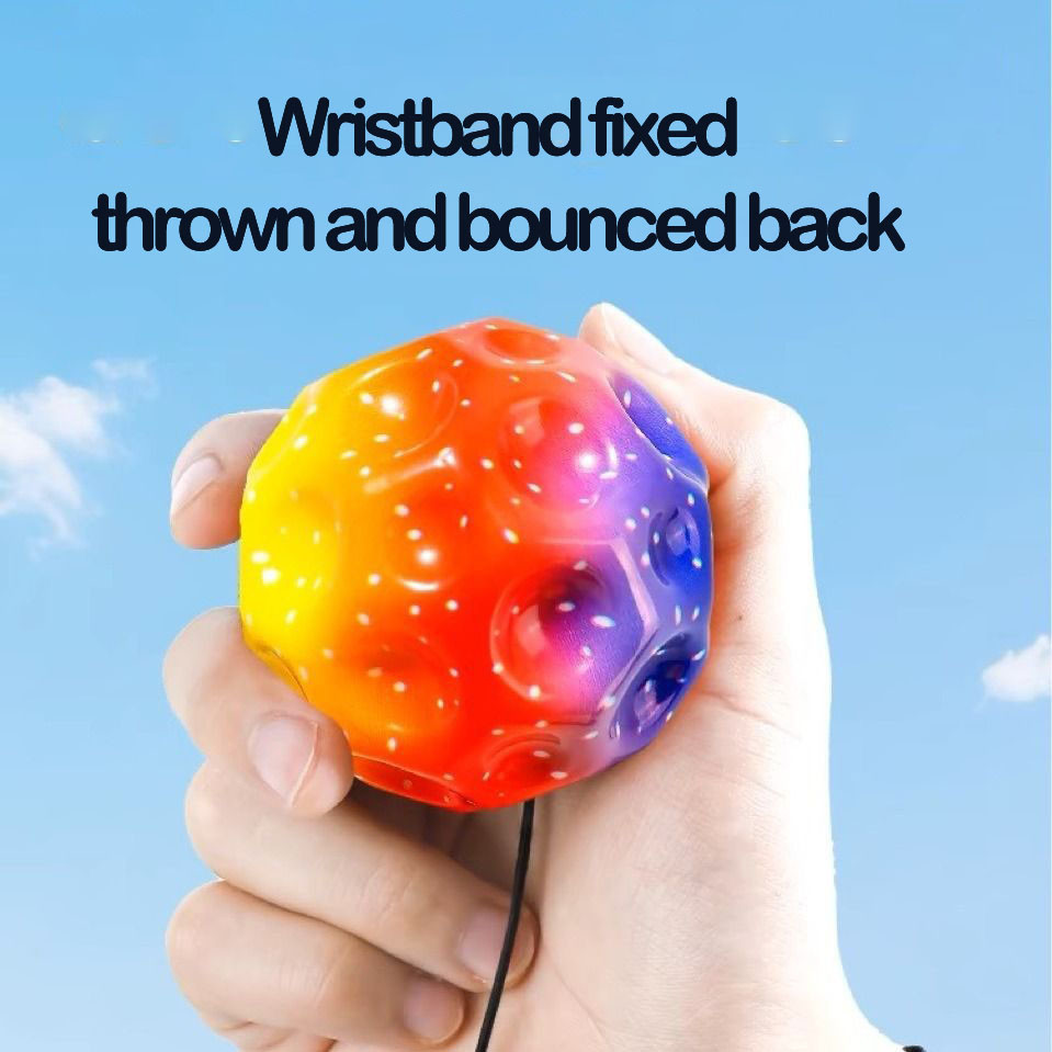 Wrist Return Ball Rubber Sport Ball with Wrist Strap and String Rebound ...
