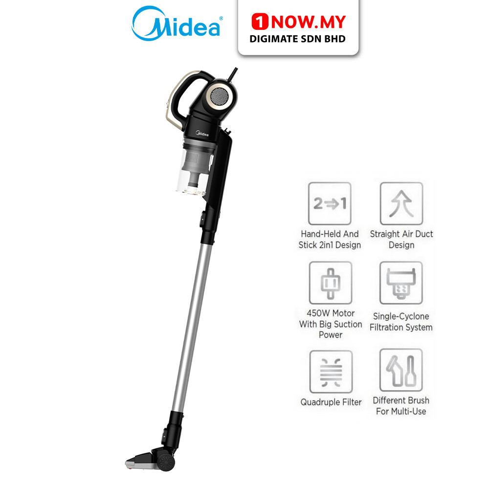 MIDEA 450W Stick Vacuum Cleaner MVC-16P | 2 in 1 Design Hand-Held Big ...