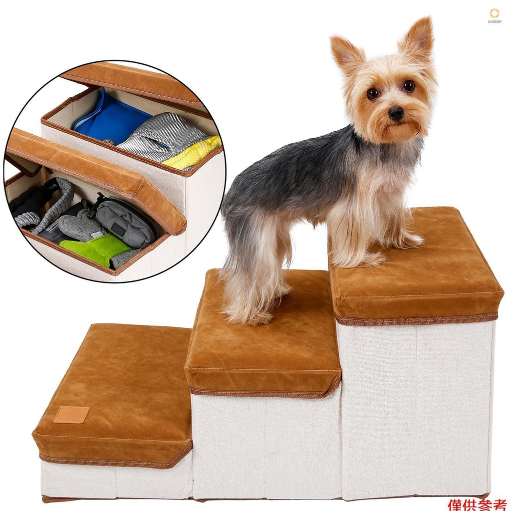Pet Steps Dog Steps Foldable Dog Stair 3 Tier Dog Steps for Couch Bed ...