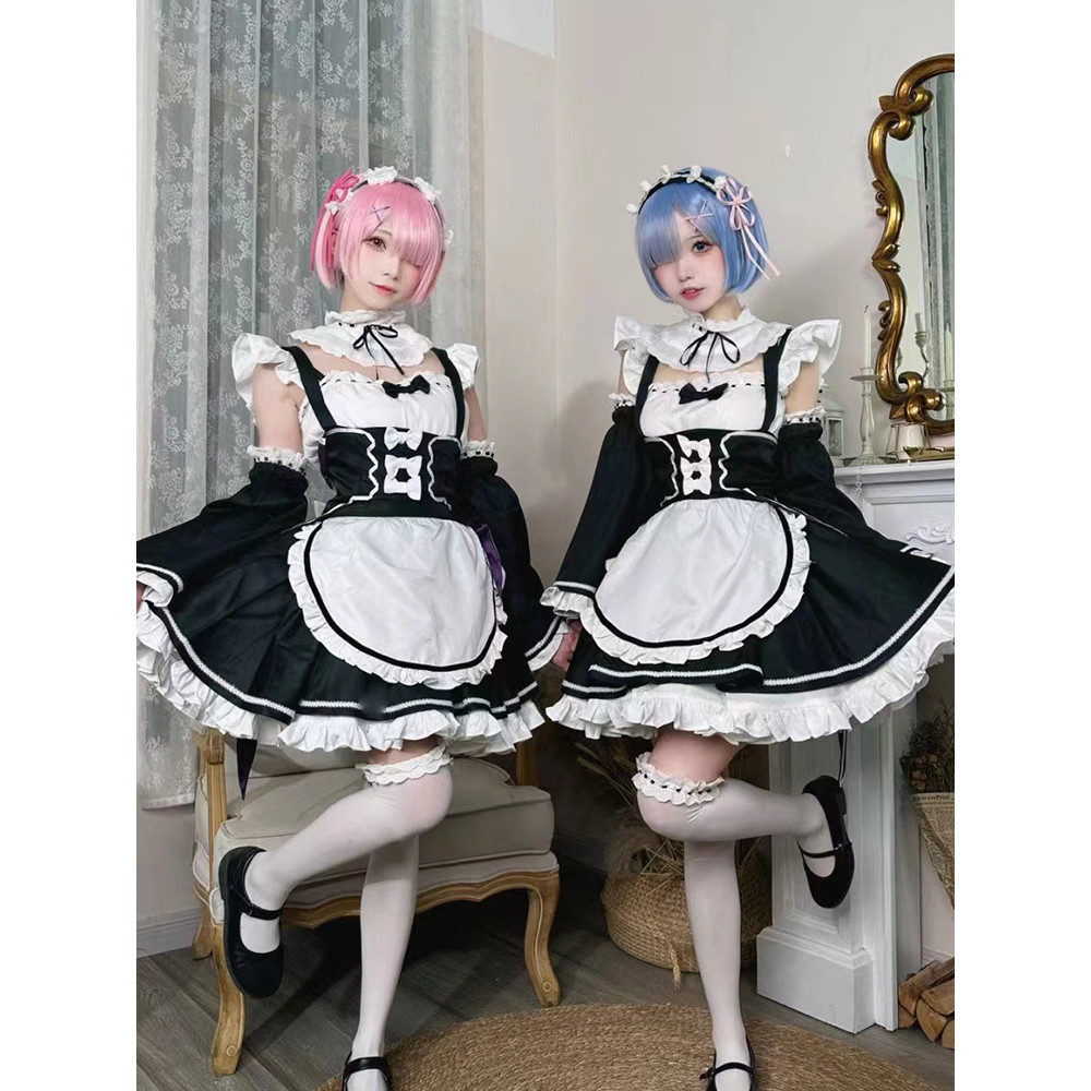 From Scratch Life in Another World Ram Rem Maid Costume cos Costume ...