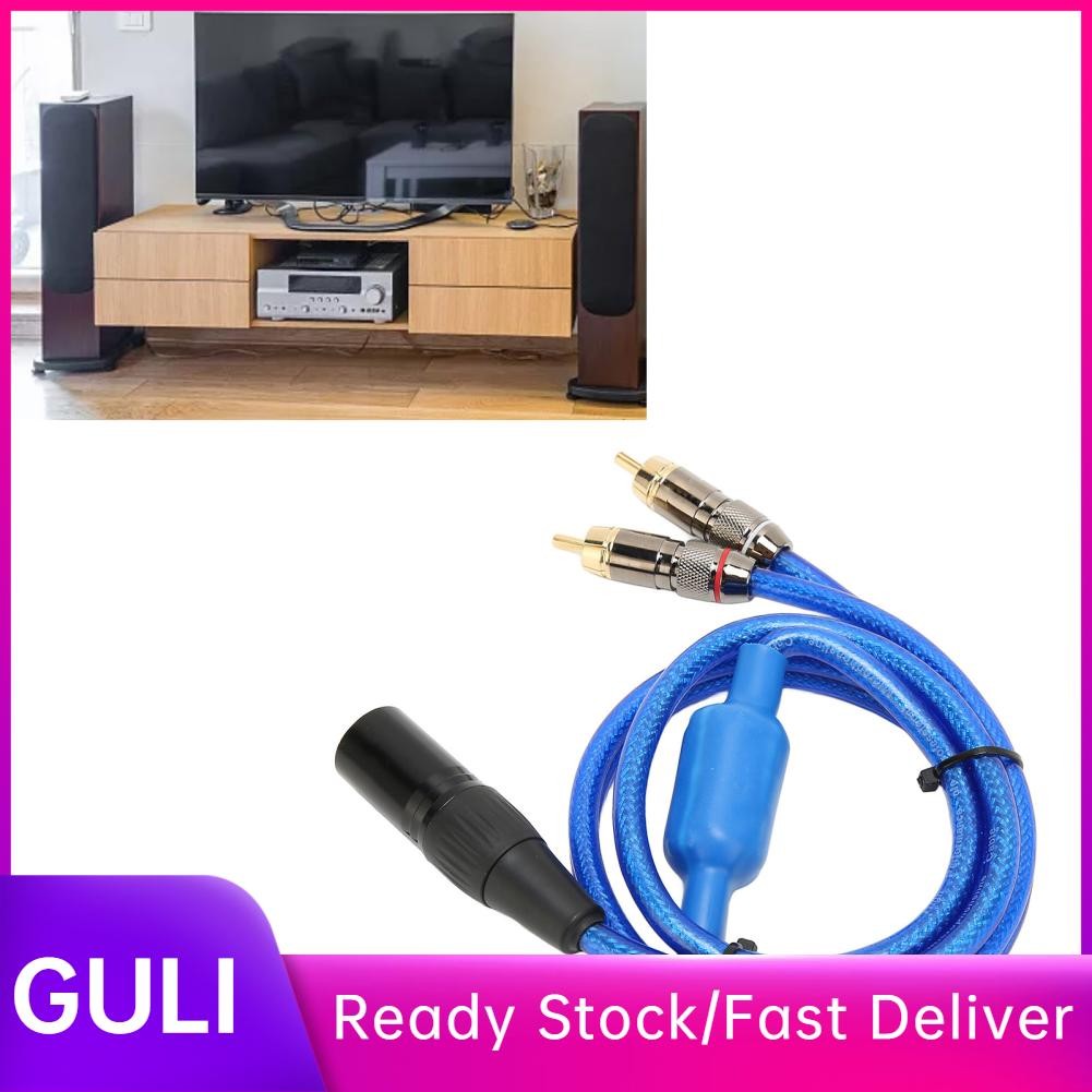 Guli RCA Sound Cable 3.3 Feet 24K Gold Plated Connectors XLR Male To ...