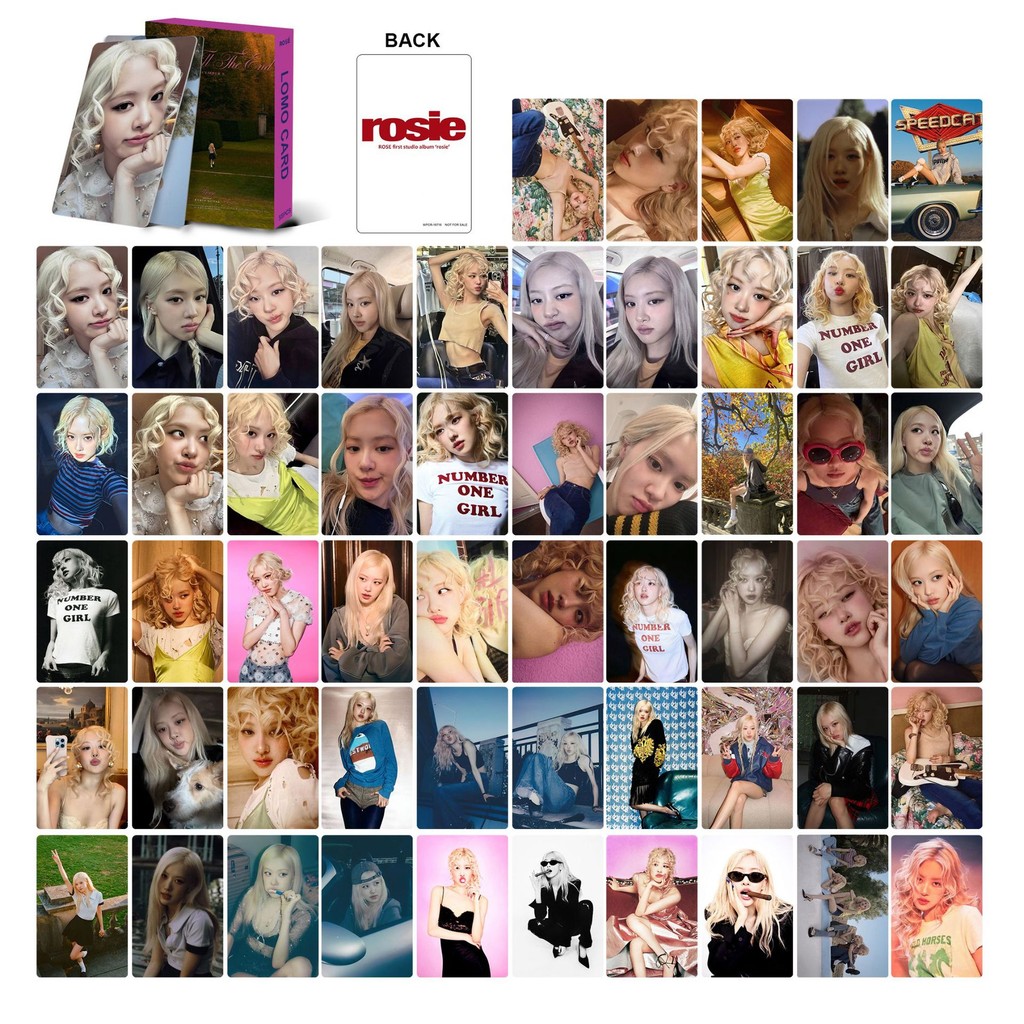 55 Sheets rose Park Chae Young solo solo Album Rosie Photocard BLACKPINK Collection Card Photo ...