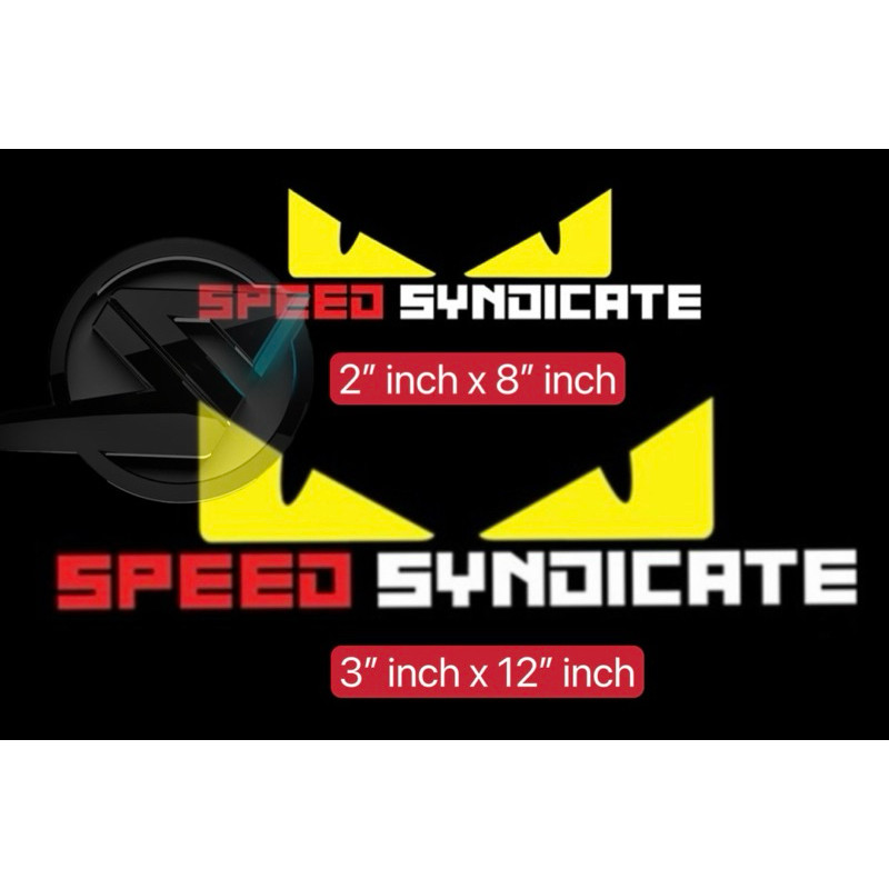 (Ready Stock) S1367# Speed Syndicate Car Vinyl Decal Sticker | Shopee ...