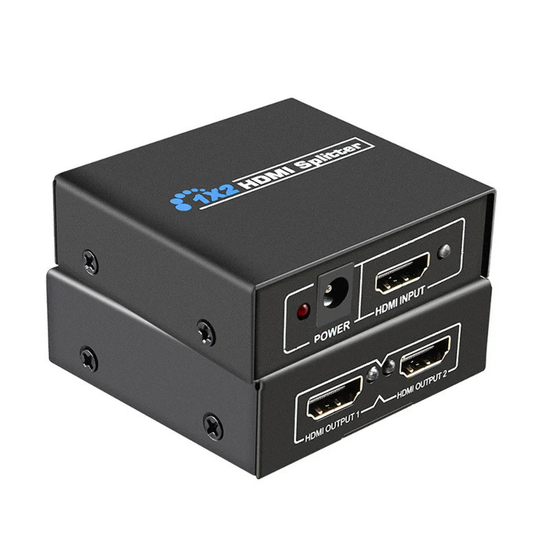 1080P HDMI Splitter 1 in 2 out Duplicate Display Amplifier HDMI Video ...