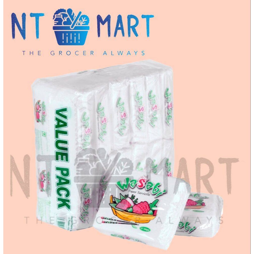 Wasabi Paper Serviette Tissue 50g 1 Pack (12 Packets) | Shopee Malaysia