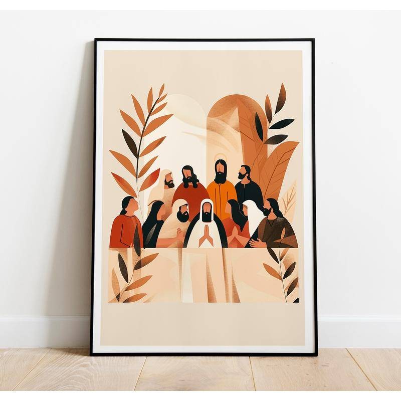 The Last Supper canvas print Matthew 26 26-29 Jesus art Bible print ...