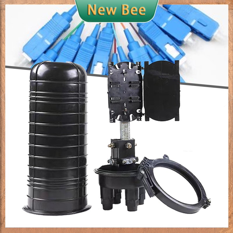 24 Cores FTTH Fiber Splice Enclosure Dome Type Mechanical Fiber Optic ...