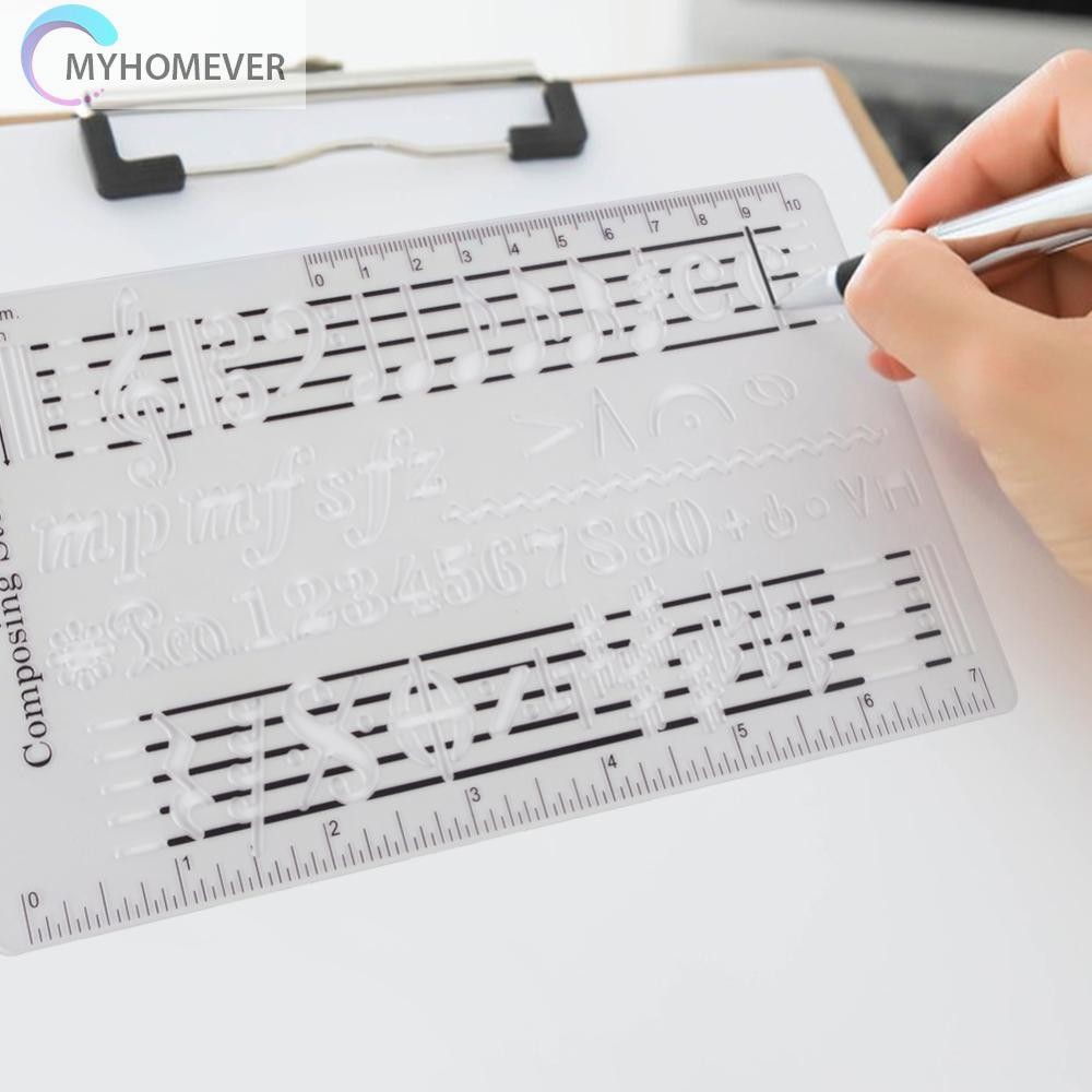 Composing Template Stencil Composer Number Symbols Notation Manuscript ...