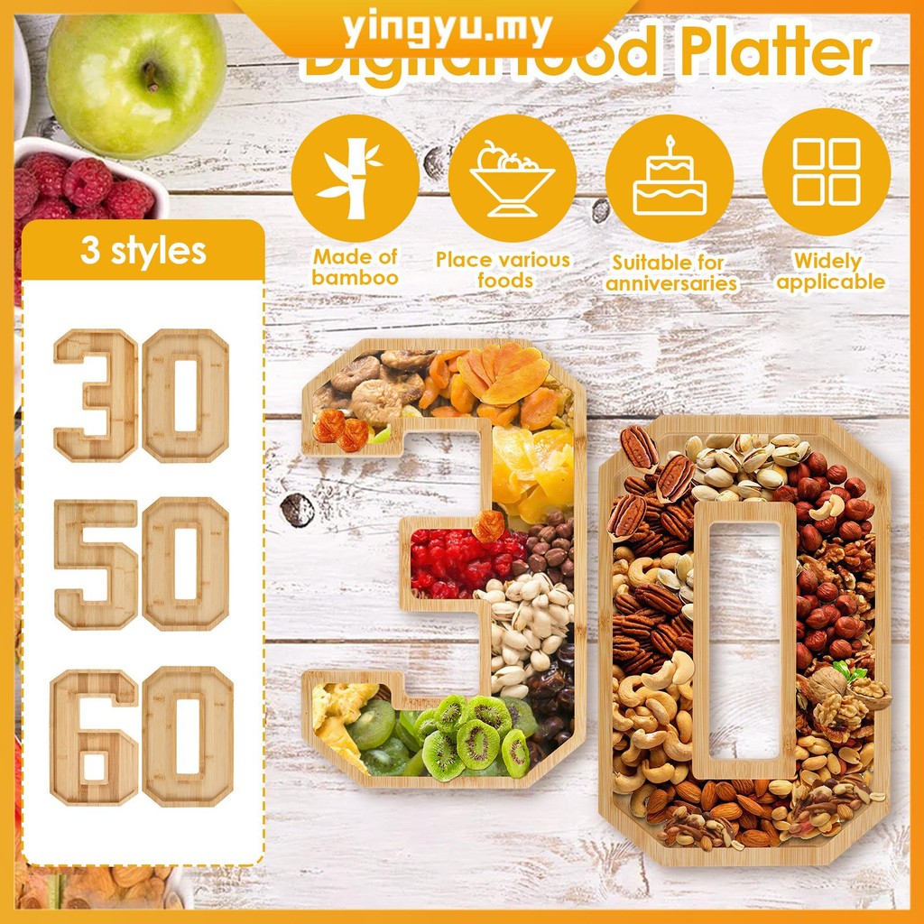 Charcuterie Number Board Wood Cardboard Number Tray Fillable Number ...
