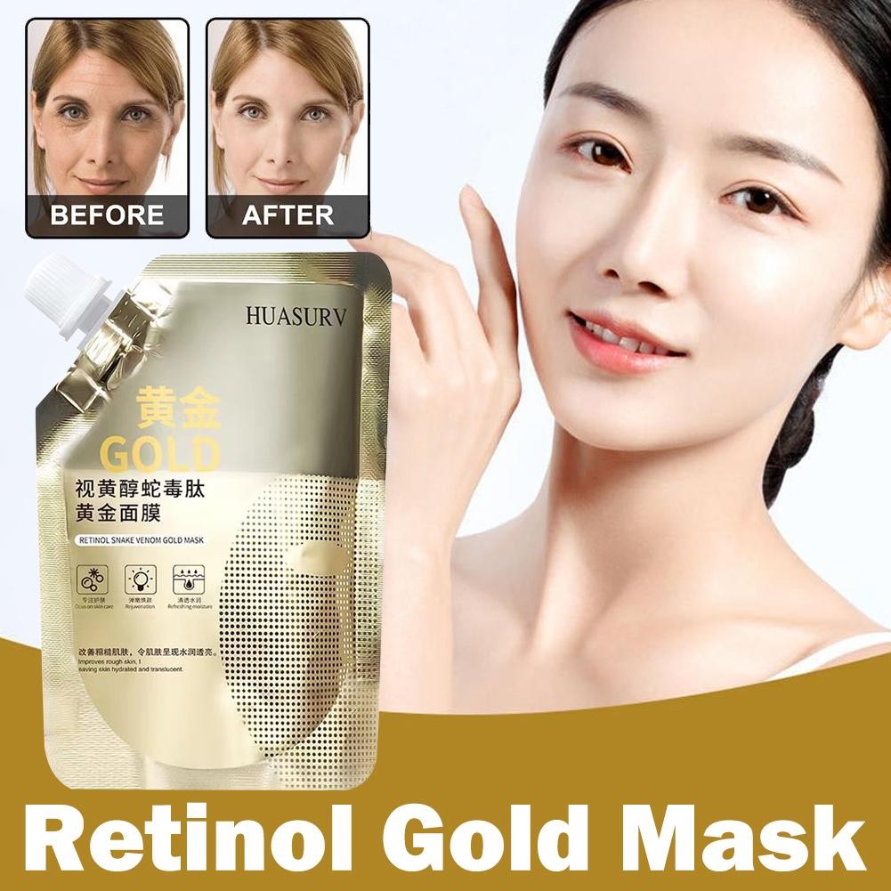 Gold Color Facial Peeling Mask + Collagen Facial Mask Mud Provides To ...