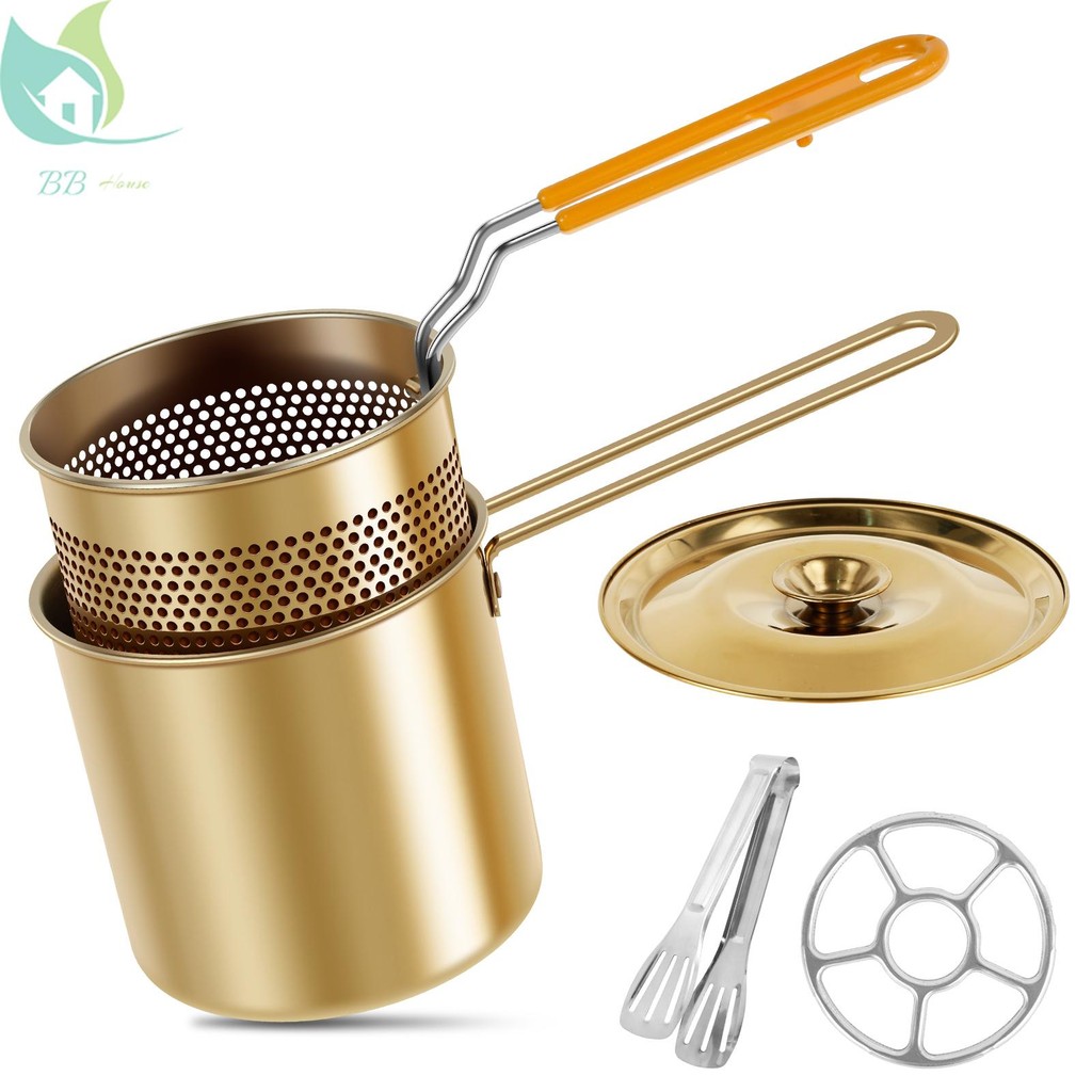 Stainless Steel Deep Fryer Cooking Pot Safe Oil Mini Fryer for ...