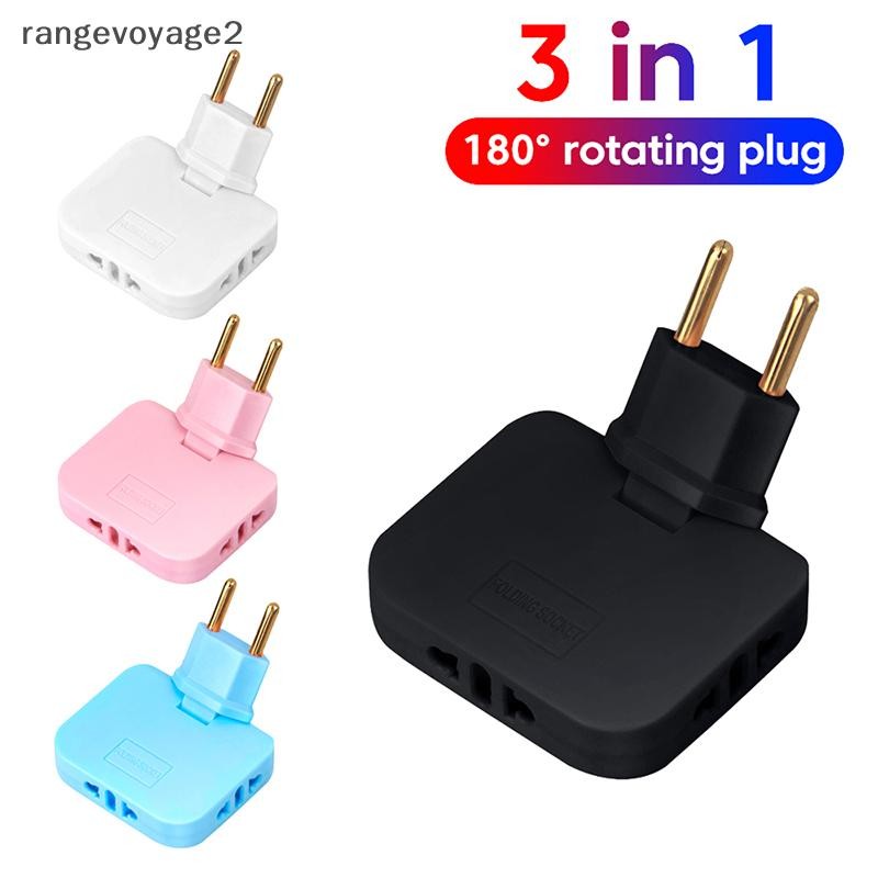 [rangevoyage2] 180 Degree Rotatable Socket 3-in-1 EU Plug Converter ...