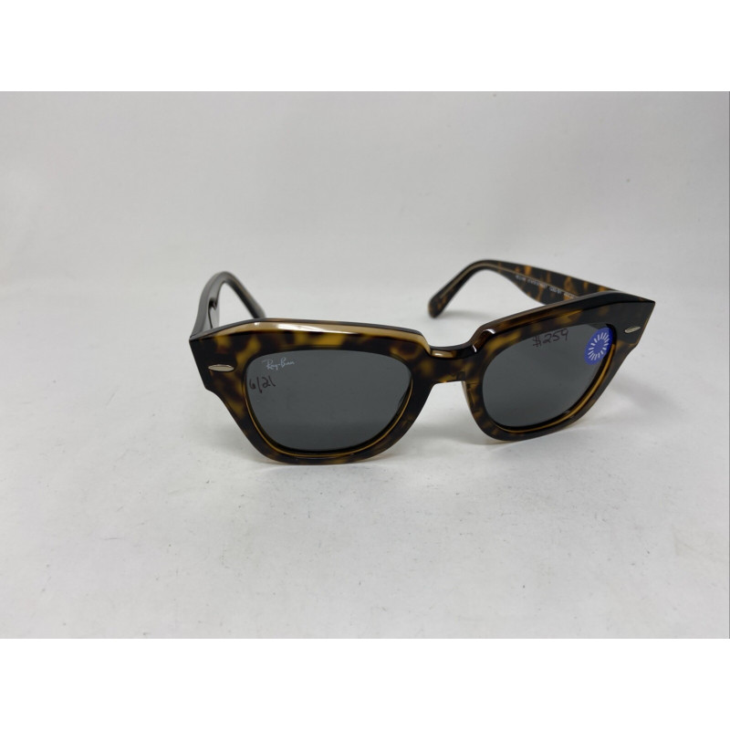 Ray-Ban ITALY STATE STREET RB2186 1292/B1 49/20/145 TORTOISE W/ GRAY ...