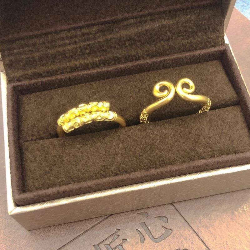 Monkey King Gold-banded Stick Ring | Adjustable Couple Ring Inspired by ...