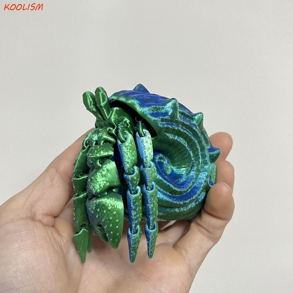 KOOLISM 3D Printed Paguroidea, Poseable Joints Conch Shell 3D Printed ...