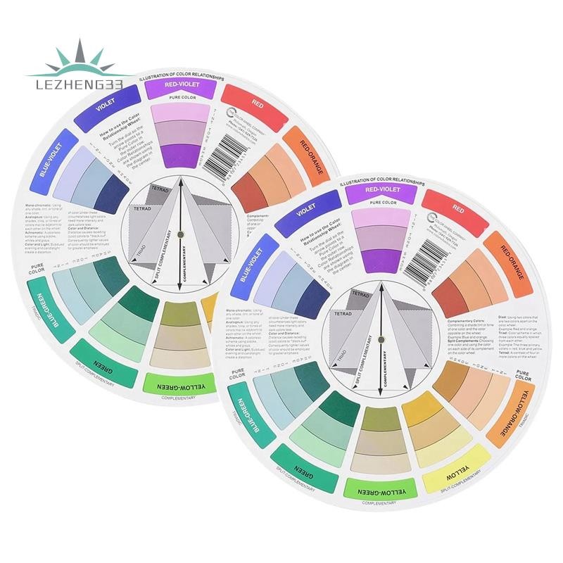 Color Mixing Guides, 2Set 9in Color Wheel Paint Mixing Art Teaching ...
