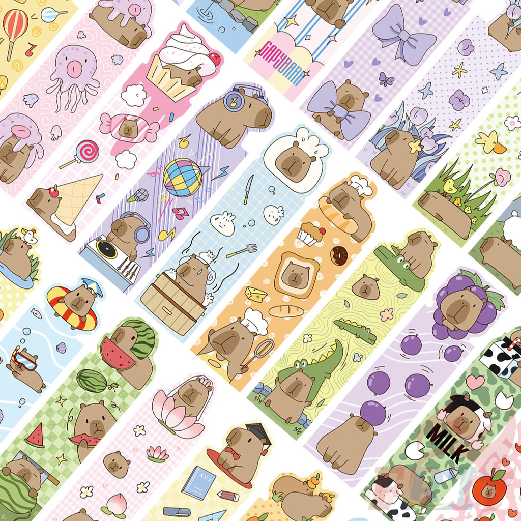 30Pcs/Set Cartoon Capybara Bookmarks Fashion Books Marker of Page ...