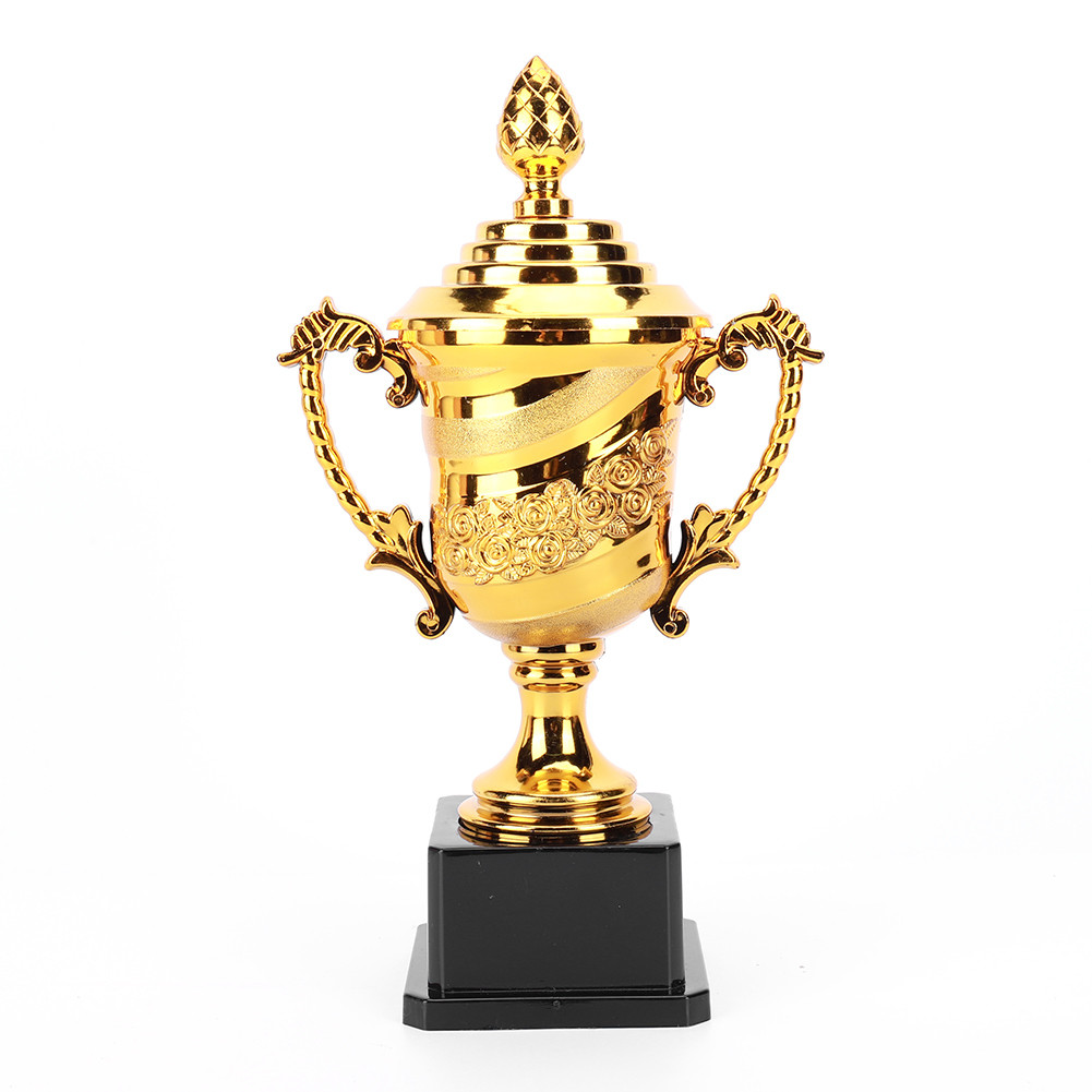 [Stone1.my] Gold Plastic Trophy Basketball Football Trophy Rose Pattern ...