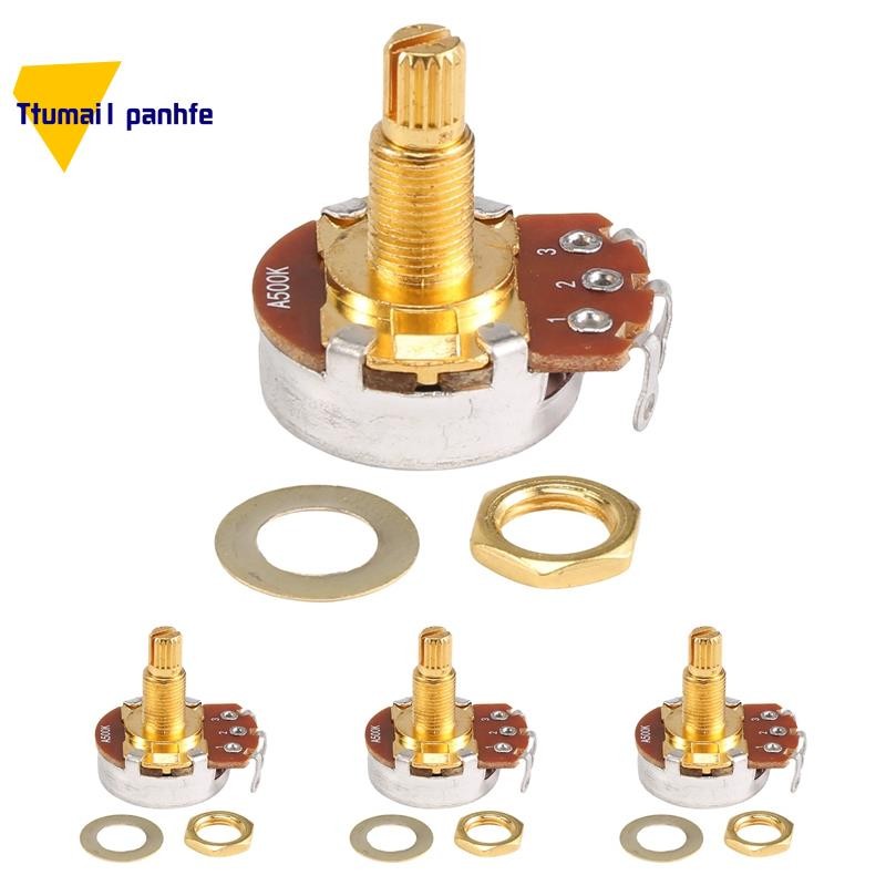 Shaft Full Metric Sized Control Pots A500K Audio Taper Potentiometers ...