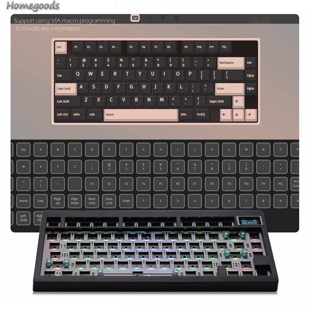 ~ GMK81 RGB Mechanical Keyboard Kit Computer Keyboards BT Surport Wired ...