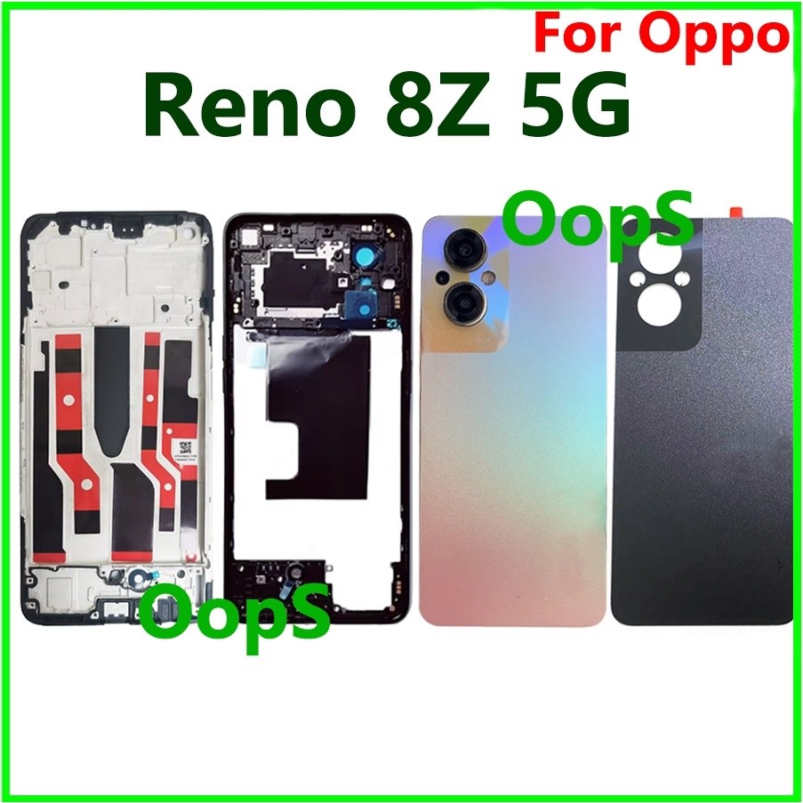 For OPPO Reno 8Z 5G CPH2457 LCD Front Middle Frame Bezel Back Battery ...