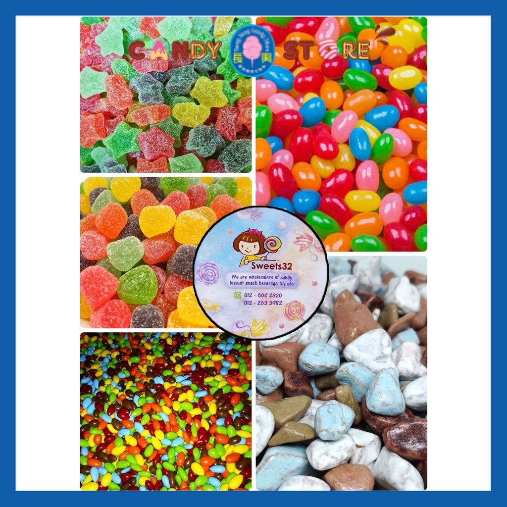 Sweets32【100gm】 Pelbagai Jenis Gula-Gula Jelly Gummy HALAL | Shopee ...