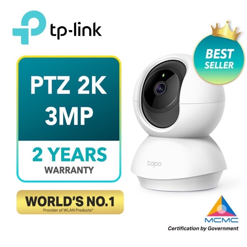 TP-Link Tapo C210 3MP 2K Super HD Pan Tilt Wireless WiFi Home Security Surveillance IP Camera ...