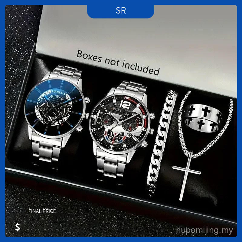 [Secret Realm] Men's Watch Fake Three-Eye Calendar Roman Scale Quartz ...