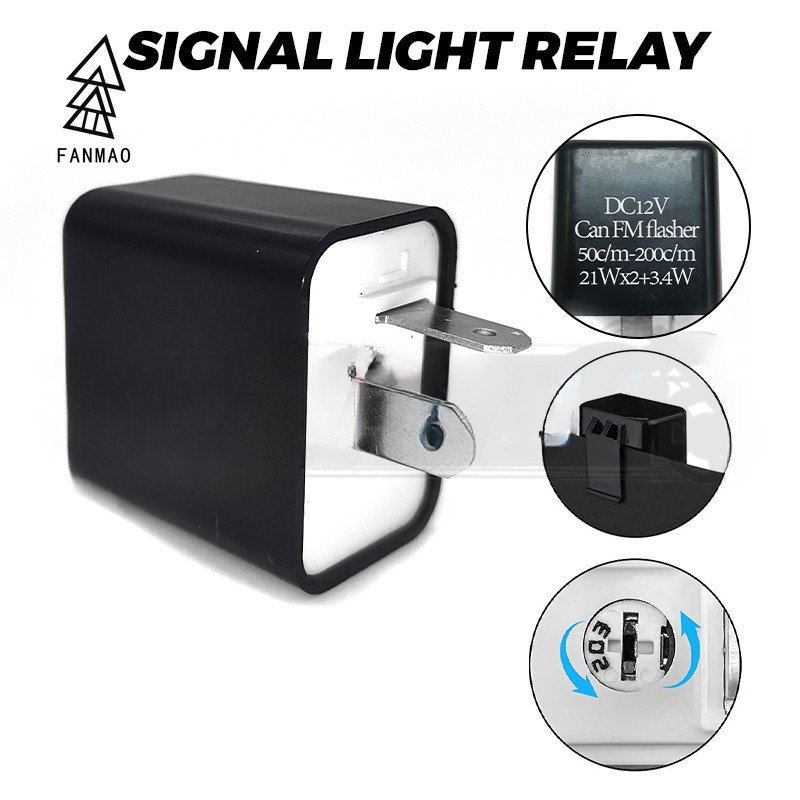 FANMAODZ Motorcycle LED Signal Light Flasher Relay Adjustable Universal ...
