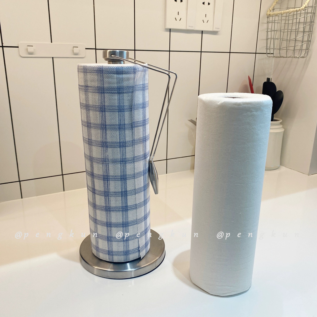 Stainless Steel Kitchen Roll Paper Holder Countertop Vertical Paper ...