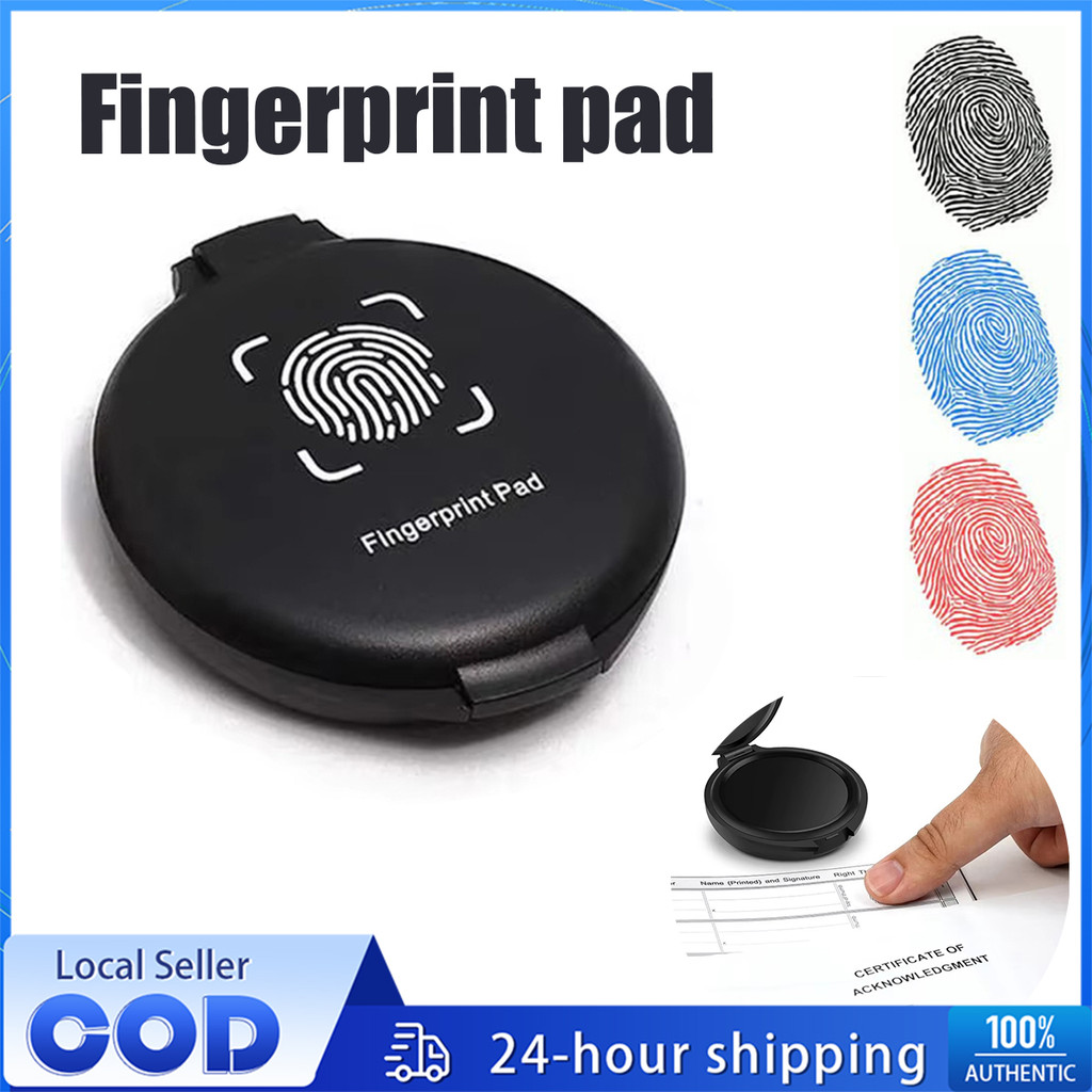 Micro Thumb Print Ink Pad Portable Fingerprint Stamp Pad Black Finger ...