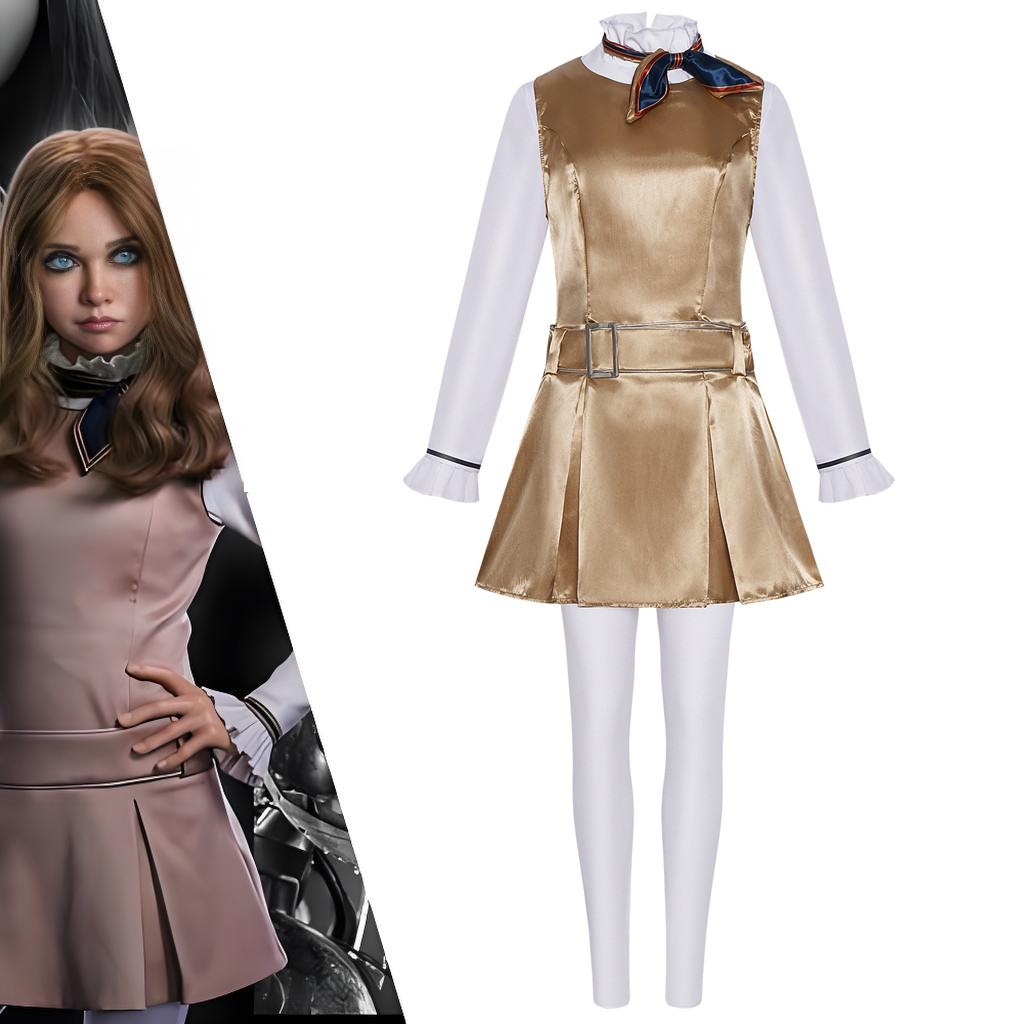 Movie Megan M3GAN 2.0 Cosplay Women Dress Full Set Outfit Halloween ...