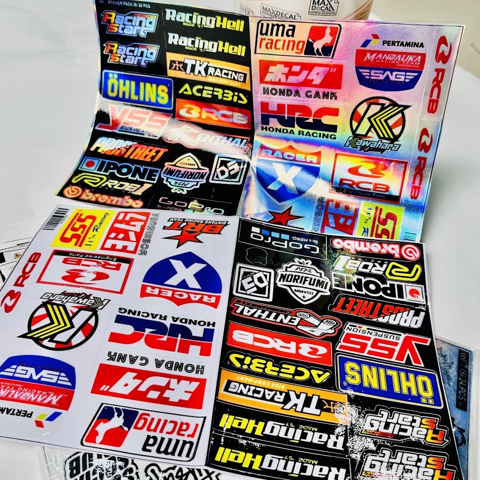 MESIN Ak Sticker Pack – Racing Sponsor Stickers | Hologram & Vinyl ...