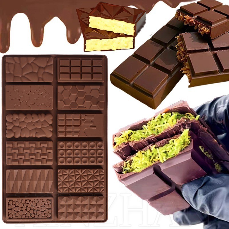 Dubai Rectangular Chocolate Mold - Large, Thick - Heat-Resisting, Multi ...