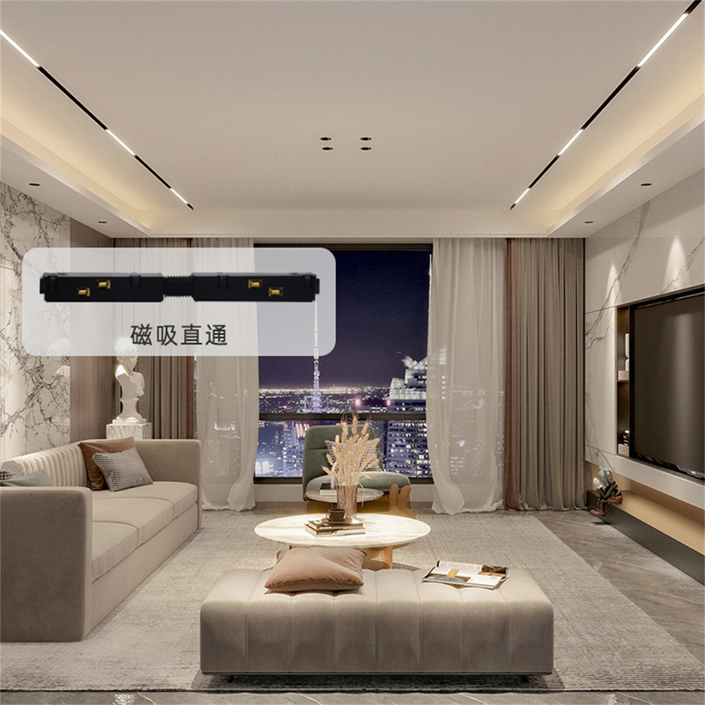 Magnetic Track Light Exposed Concealed led Living Room Main Light ...