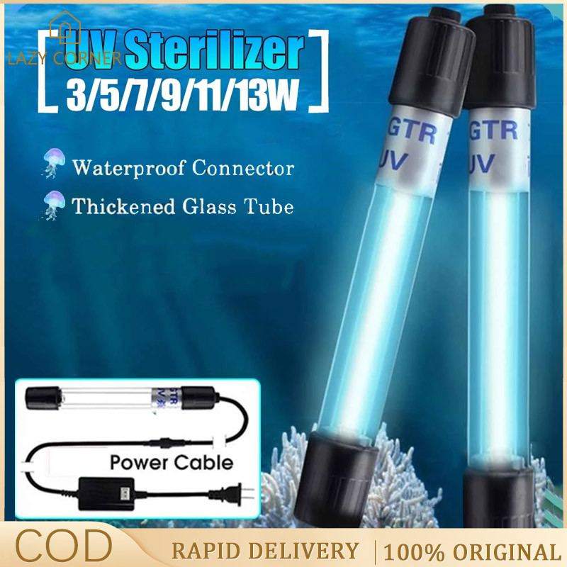 11-13W Fish Tank UV Sterilization Aquarium Lamp Disinfection Sterilizer ...