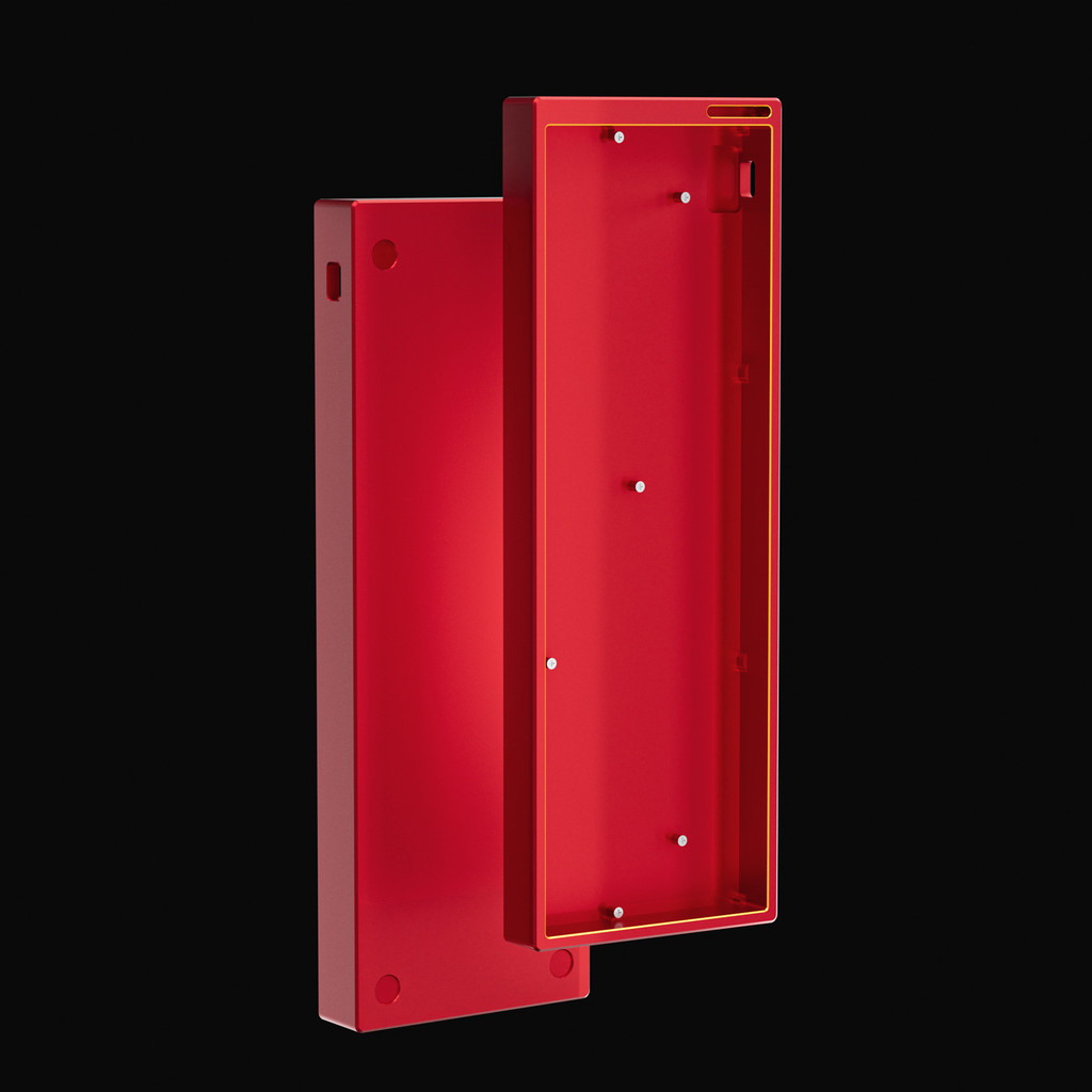 M60/M63 Red / Black Mechanical Keyboard Housing CNC Aluminum Anode ...