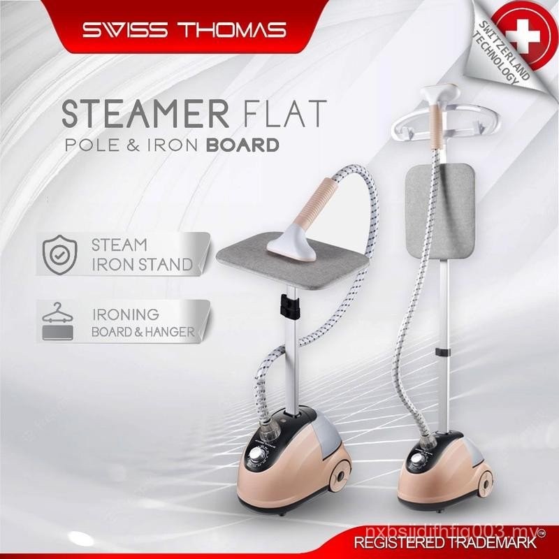SwissThomas byT Garment Steamer With Flat Pole & Iron Board Seterika ...