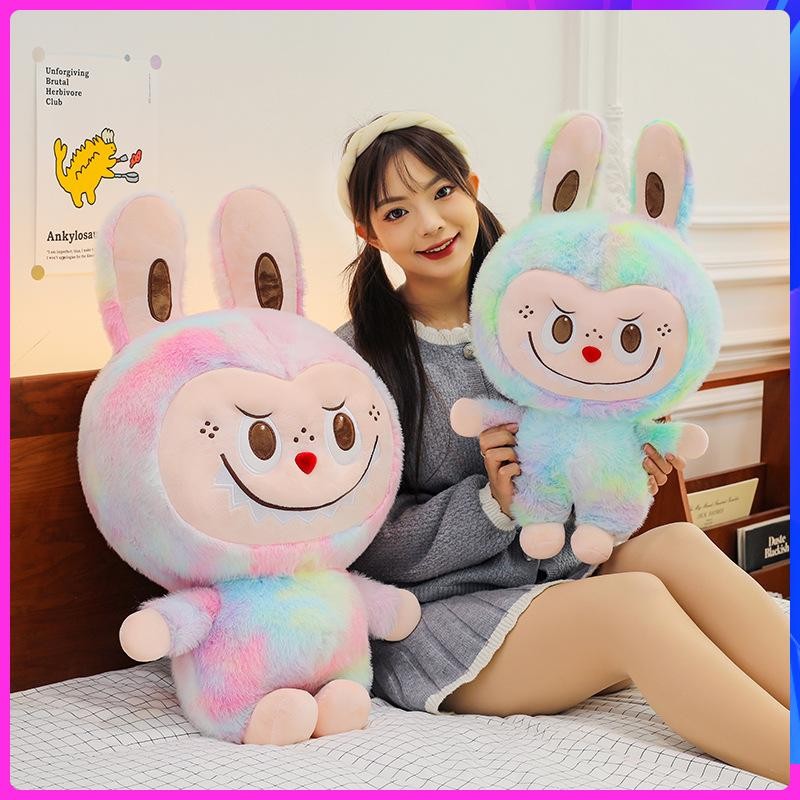 (Ready Stock) 60/80cm Tie dye labubu plush toy labubu plush labubu big ...