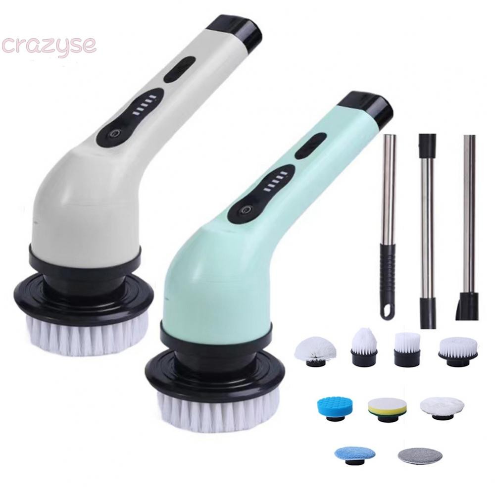 Cordless Electric Cleaning Brush with LED Display and Multiple Brush ...