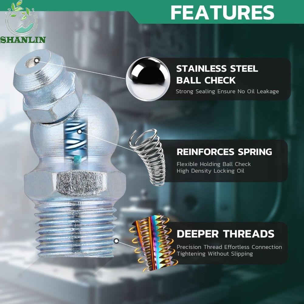 SHANLIN 60pcs Butter Mouth Grease Fitting, Metric System M6 M8 M10 ...