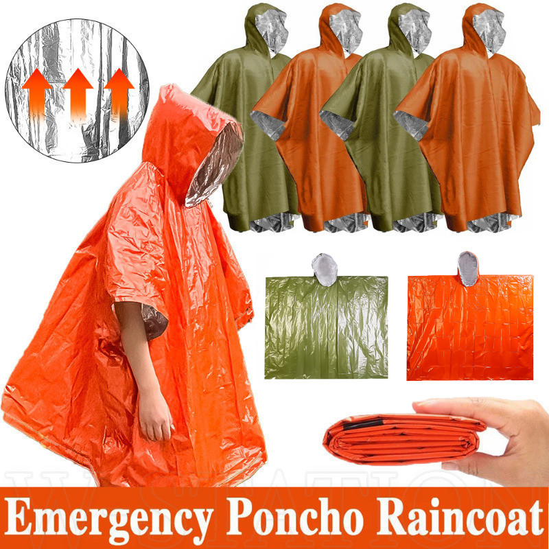 Outdoor Emergency Raincoat - Multi-Functional Military Raincoat - Two ...