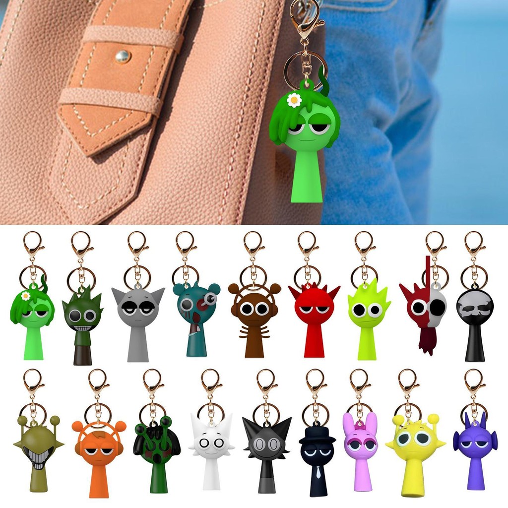 Sprunki Incredibox Game Peripheral PVC Keychain | New Sprunki Variants ...
