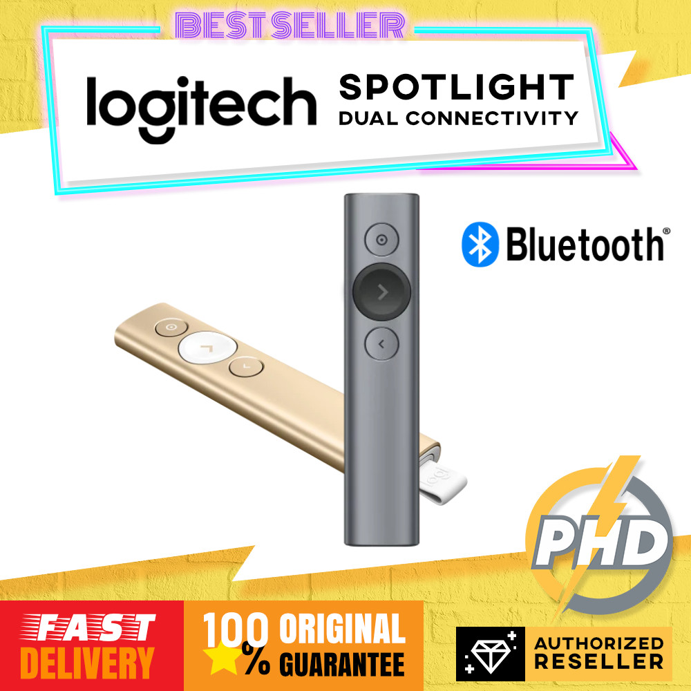Logitech Spotlight Wireless Presentation Remote, USB 2.4 GHz and ...