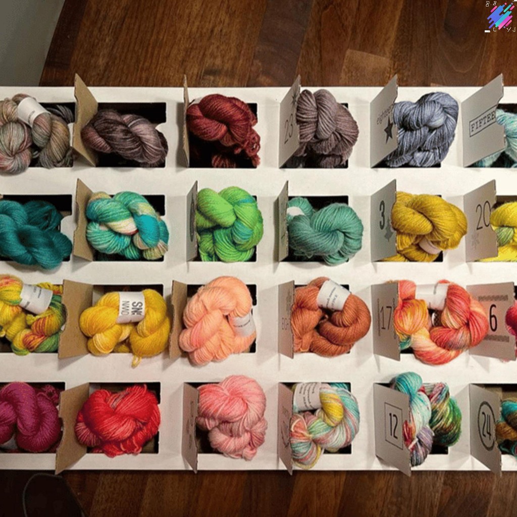 Yule & Yarn Advent Calendar 2024 Multicolor Yarn Christmas Countdown ...
