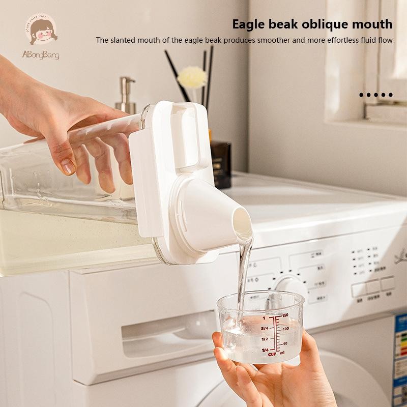 ABongBang Airtight Laundry Detergent Powder Storage Box Clear Washing ...