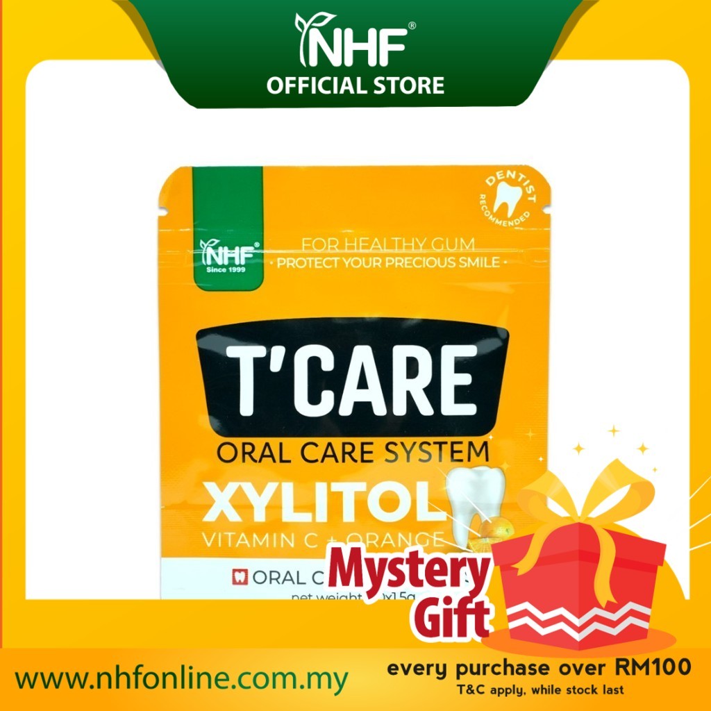 NHF T'Care Xylitol - Vitamin C+Orange/K2+Peppermint/Calcium+Peppermint ...